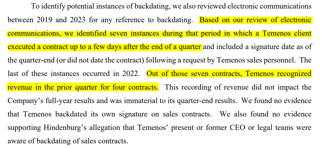 Temenos’ “Independent Examination” Strikes Us As A Tacit Confirmation ...